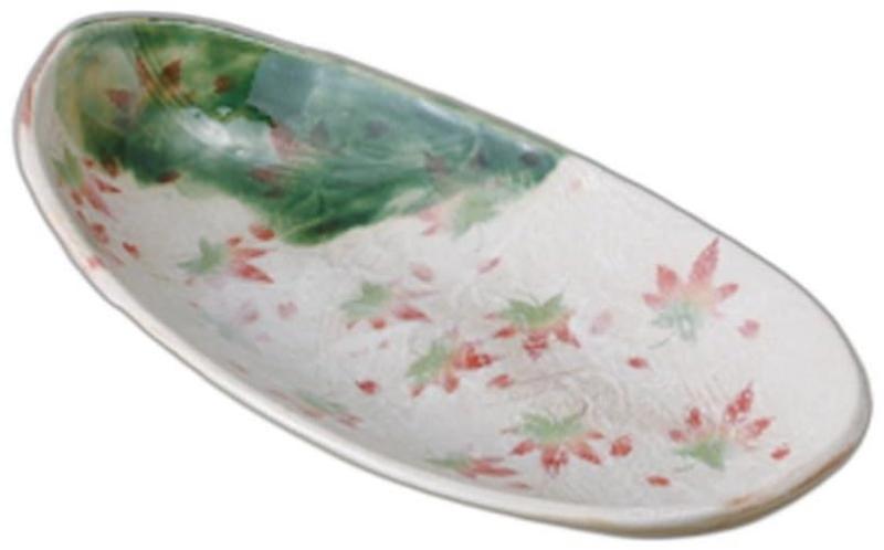 織部春秋楕円盛鉢 [ 32 x 15.5 x 5cm ] | 盛鉢 陶器 セトモノホンポ(Setomonohonpo)[ 32 x 15.5 x 5cm ] 陶器