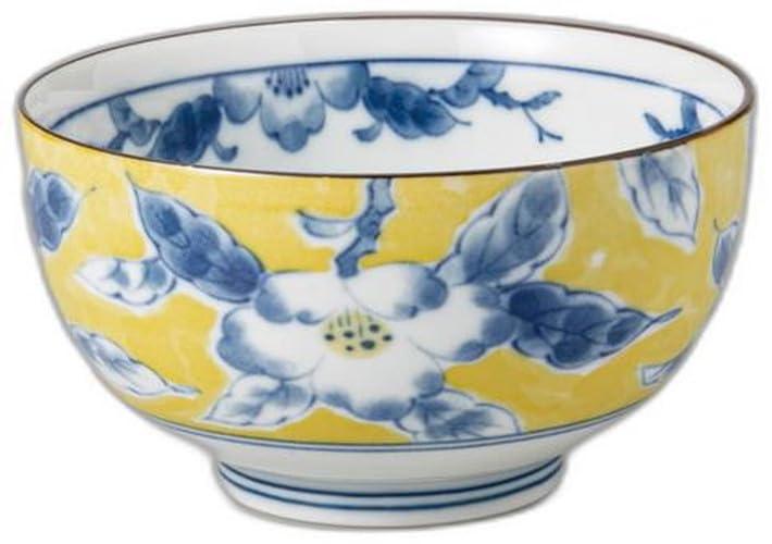 黄彩花紋 お好み丼（小） [ 13.2 x 13.2 x 7.4cm ] | 丼（小） セトモノホンポ(Setomonohonpo)[ 13.2 x 13.2 x 7.4cm ]