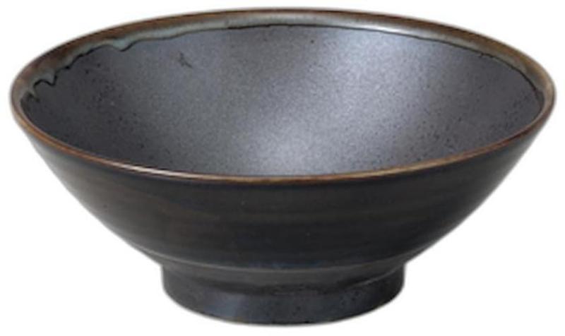 明世黒5.8そば丼 [ 17.5 x 17.5 x 7.3cm ] | そば丼 セトモノホンポ(Setomonohonpo)[ 17.5 x 17.5 x 7.3cm ]