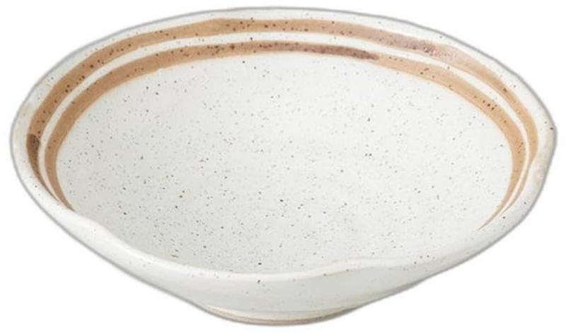 クリーム粉引ライン平小鉢 [ 13.5 x 13.5 x 4cm ] | 小鉢 陶器 セトモノホンポ(Setomonohonpo)[ 13.5 x 13.5 x 4cm ] 陶器