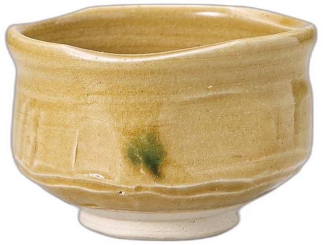 黄瀬戸茶盌（加実窯）（木） [ 12.5 x 12.5 x 7.8cm ] | 抹茶茶碗 陶器 セトモノホンポ(Setomonohonpo)[ 12.5 x 12.5 x 7.8cm ] 陶器