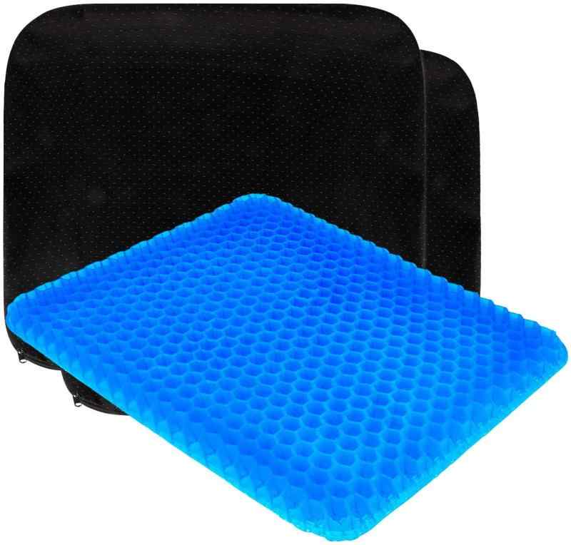 ゲルクッション 高通気性 ジェルクッション ハニカム構造 高反発 無重力クッション 四季通用 座布団 カバー付き 在宅勤務 テレワーク オフィス 自宅 車 椅子用