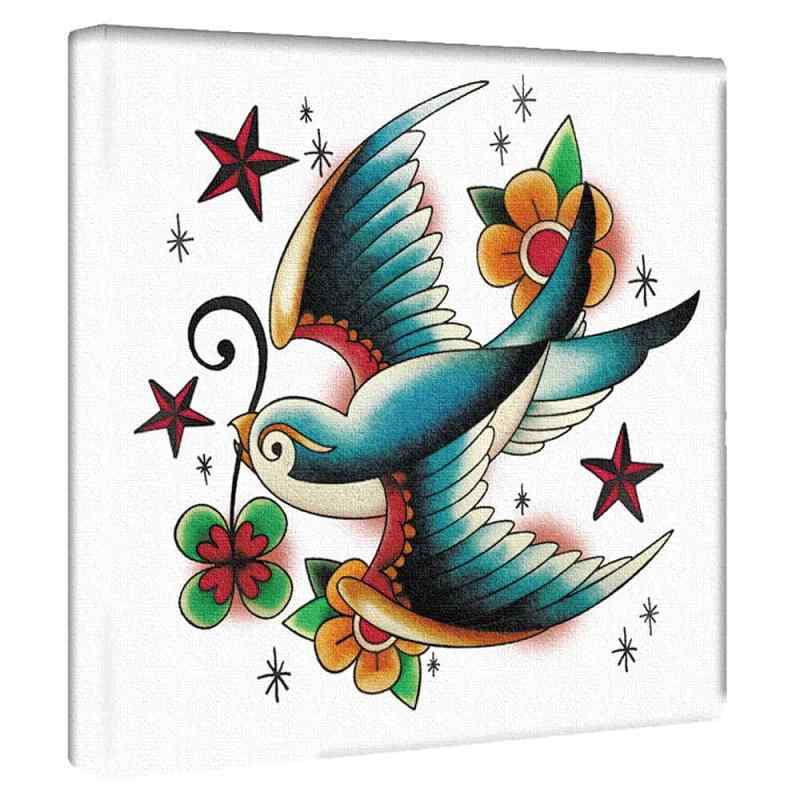 鳥 花 アートパネル 15cm × 15cm Sサイズ 日本製 ポスター おしゃれ インテリア 模様替え リビング 内装 星 アート カラフル ファブリックパネル ol-8380-tragar-S本体サイズ:15cm×15cm×1.5cm1...
