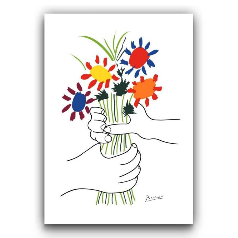 ピカソ 花束を持つ手 各種サイズ アートポスター ポスターaoipro (A3サイズ（29.7cm×42.0cm）)こちらの商品は、ポスターのみの販売になります。市販の各種サイズの額縁にピッタリ収まります。発色が非常に綺麗なのが特徴のポスタ...