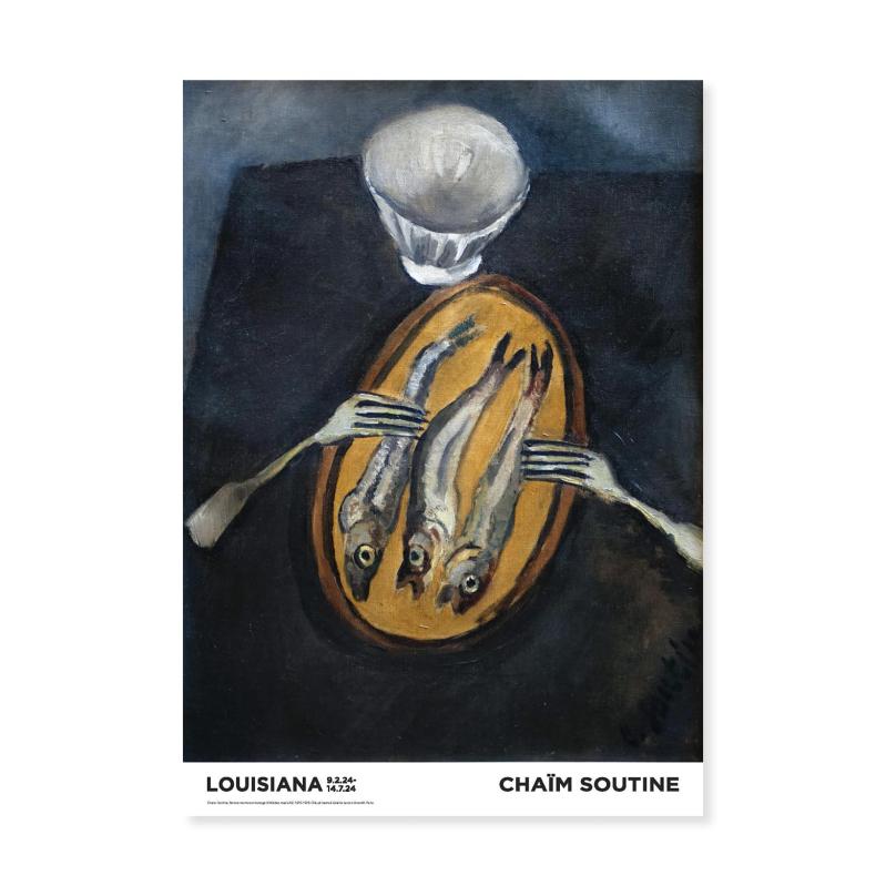 デンマーク ルイジアナ近代美術館 ポスター Chaïm Soutine – Still life with herring (1915-1916) A2 42×59.4cm・サイズ：42 x 59.4 cm（A2） ・しっかりとした厚紙の紙...