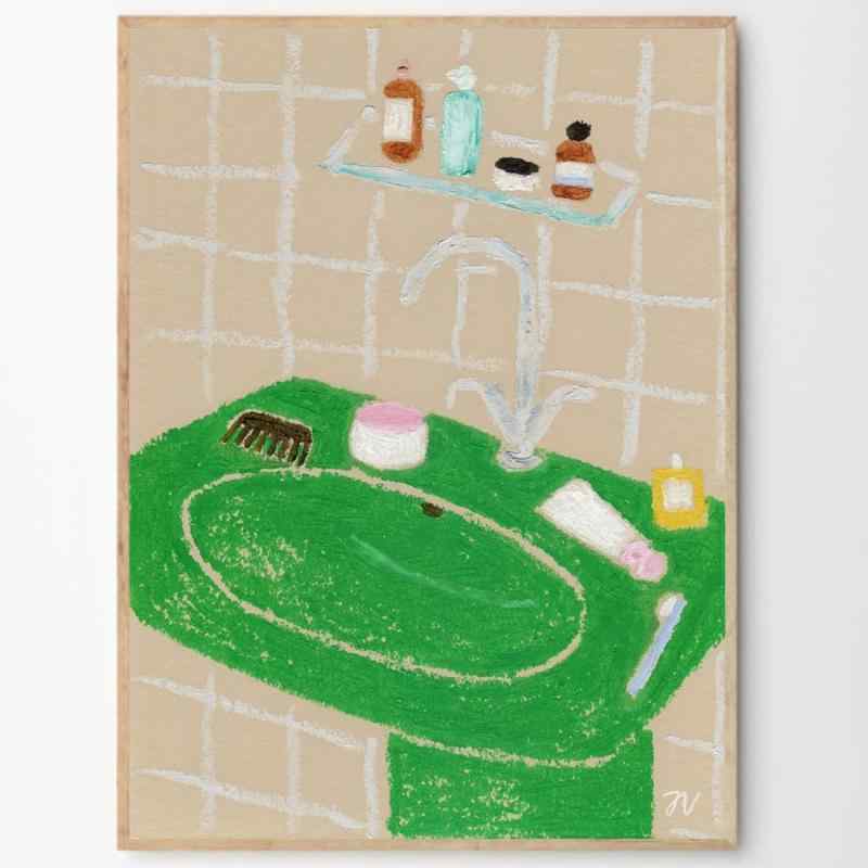 THE POSTER CLUB ポスタークラブ Bathroom Rituals 50×70cm Isabelle VandeplasscheTHE POSTER CLUB（ポスタークラブ）は、デンマークのコペンハーゲンを拠点とし、北欧の文...