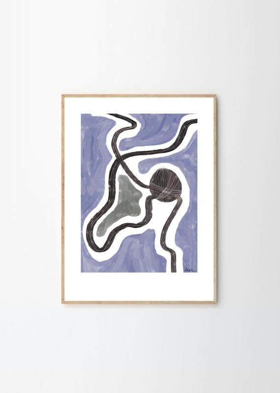 THE POSTER CLUB ポスタークラブ Knit 50×70cm Sandra Blomen Maschinskyジークレープリントという手法でPOSTER CLUBのために特別に作成されています。ジークレープリントとはフランス語で...