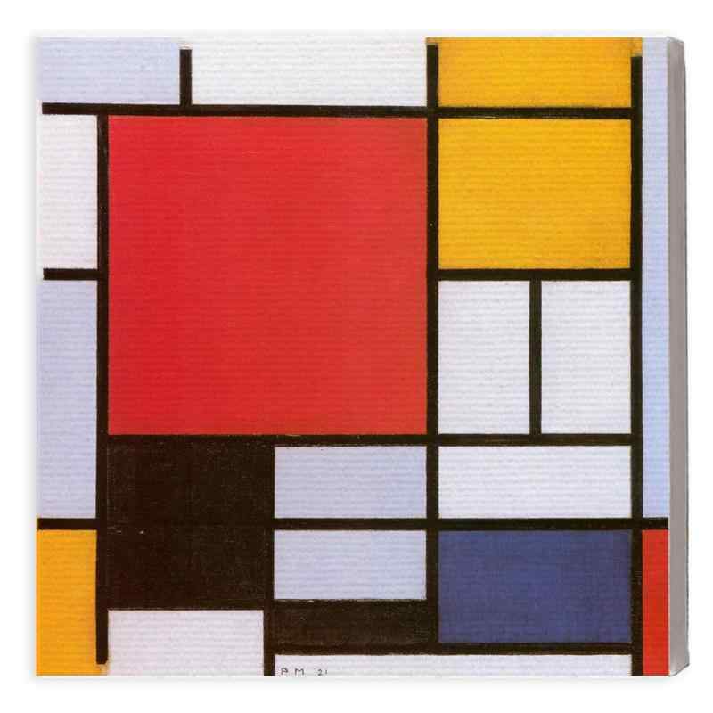 ピエト モンドリアン ピート・モンドリアン 赤、青、黄色のコンポジション 構成 30cm × 30cm キャンバスプリントアート ファブリックパネル モダン インテリア作品サイズ：30cm×30cm日本国内製造ピート・モンドリアンの代表作、...