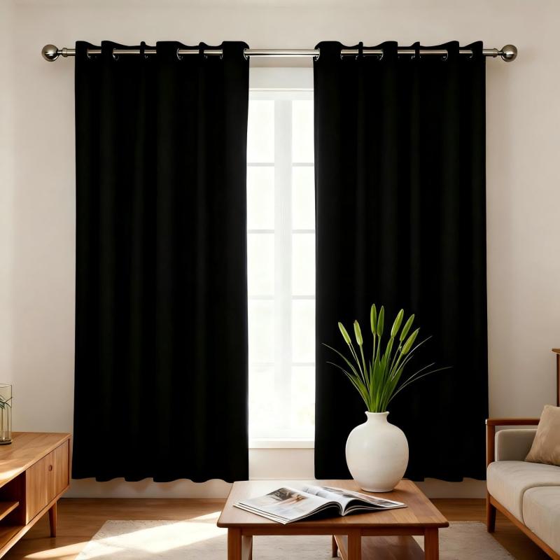 Dehome 遮光カーテン ハトメ型 防音 目隠し 省エネル uvカット おしゃれ