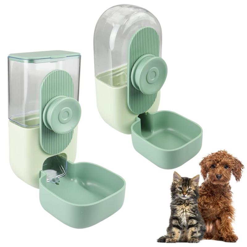 給水器&amp;給餌器 ペット用 ケージ固定 自動排出 大容量 補充しやすい 透明タンク犬猫をはじめ、ウサギ・モルモット・ハムスター・フェレットといった小動物を飼っている方にお勧め飼い主さんが留守中でも好きな時間にエサを食べたり水を飲める給...