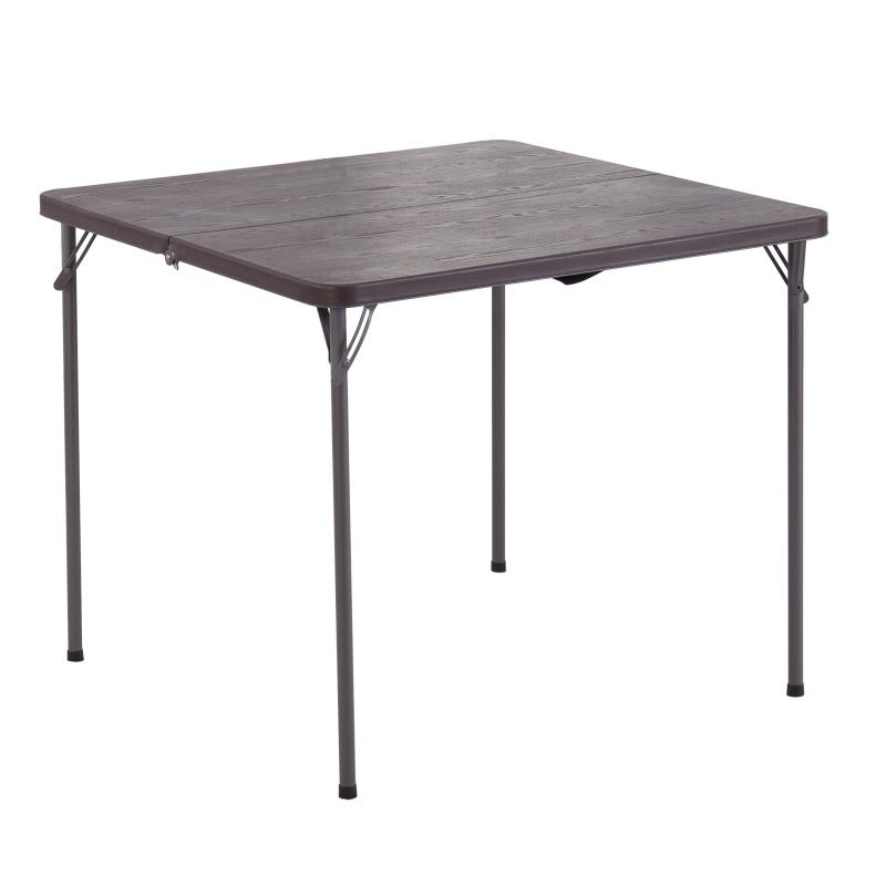 FROASISPRO 34インチ 正方形折りたたみカードテーブル プラスチック折りたたみテーブル ハンドル付き 耐荷重150kg（330lbs） 屋内・屋外用 二つ折りコンパクト設計 業務用（ピクニック/パーティ