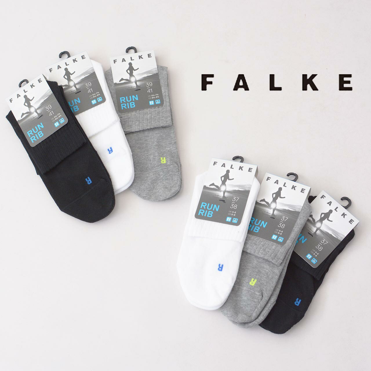 ＊メーカー希望小売価格はメーカー商品タグに基づいて掲載しています。 詳しくはこちらのリンクから詳細をご覧ください。FALKE [ファルケ] Run Rib Short Socks [16624] MEN'S / LADY'S ＜デザイン/素...