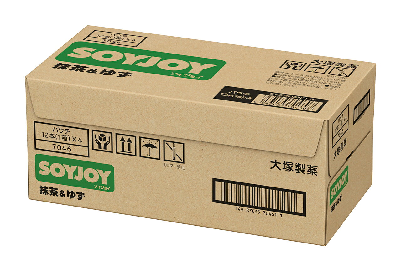 商品名：大塚製薬 ソイジョイ 抹茶&ゆず 30g 内容量：1本30g×48本 華やかなゆず感をまとった、芳醇で濃厚な抹茶の味わい くちどけのよい生地と重なり合う、マカダミアナッツの存在感 SOYJOYは、小麦粉を使用せず大豆を粉にした生地に...