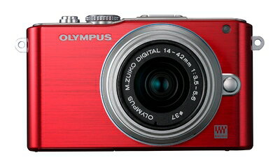 【商品名】OLYMPUS ミラーレス一眼 PEN Lite E-PL3 レンズキット レッド E-PL3 LKIT RED（中古品）中古品の特性上、外箱,取り扱い説明書等は基本的には付属いたしません（付属しているものもございます）。商品とし...