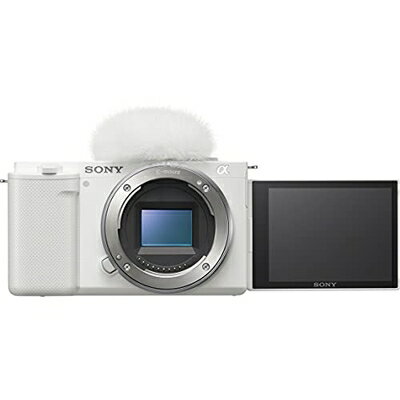 【商品名】ソニー(SONY) Vlog用カメラ レンズ交換式VLOGCAM APS-C ミラーレス一眼カメラ ZV-E10 ボディ(レンズなし) ウィンドスクリーン付属 ホワイト ZV-E10 W（中古品）中古品の特性上、外箱,取り扱い説明...