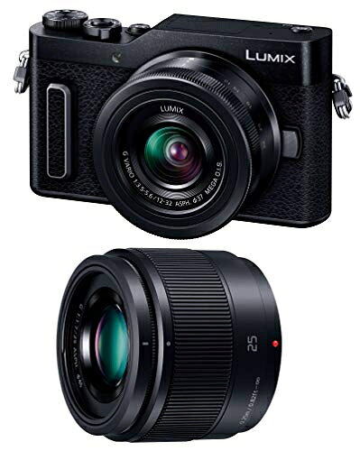 【商品名】パナソニック(Panasonic) ミラーレス一眼カメラ ルミックス GF90 ダブルレンズキット 標準ズームレンズ/単焦点レンズ付属 ブラック DC-GF90W-K（中古品）中古品の特性上、外箱,取り扱い説明書等は基本的には付属...