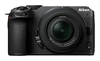 【商品名】Nikon ニコン ミラーレス一眼 Z30 ダブルズームキット Zマウント APS-C 動画 Vlog 手振れ補正ブラック（中古品）中古品の特性上、外箱,取り扱い説明書等は基本的には付属いたしません（付属しているものもございます）...