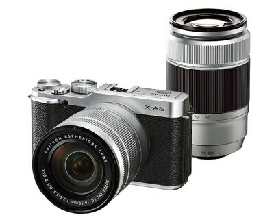 【商品名】FUJIFILM ミラーレス一眼 X-A2 ダブルズームレンズキット シルバー X-A2S1650II/50230II（中古品）中古品の特性上、外箱,取り扱い説明書等は基本的には付属いたしません（付属しているものもございます）。商...