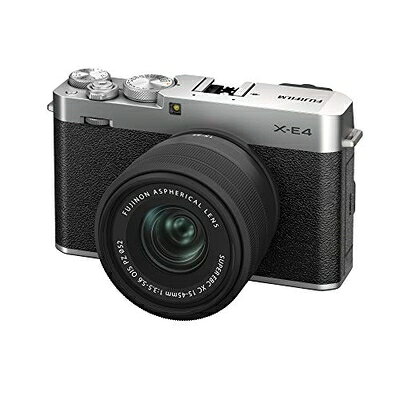 【商品名】富士フイルム(FUJIFILM) ミラーレスデジタルカメラ FUJIFILM X-E4 レンズキット シルバー (XC15-45) F X-E4LK-1545-S（中古品）中古品の特性上、外箱,取り扱い説明書等は基本的には付属いた...