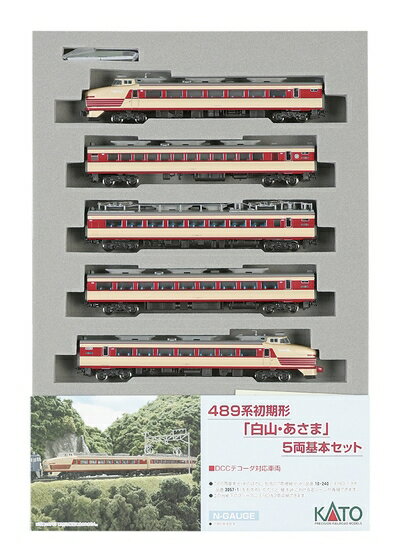 【商品名】KATO Nゲージ 489系 白山・あさま 基本 5両セット 10-239 鉄道模型 電車（中古品）中古品の特性上、外箱,取り扱い説明書等は付属いたしません。商品として問題があるものではございません。また、商品名に【付属、特典、○...