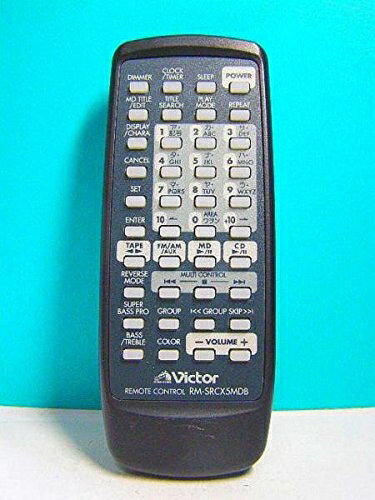 【商品名】ビクター オーディオリモコン RM-SRCX5MDB（中古品）中古品の特性上、外箱,取り扱い説明書等は基本的には付属いたしません（付属しているものもございます）。商品として問題があるものではございません、動作いたします。また、商品...