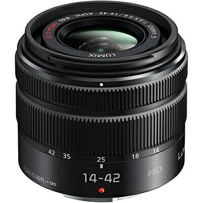 【商品名】パナソニック 標準ズームレンズ マイクロフォーサーズ用 ルミックス G VARIO 14-42mm/F3.5-5.6 II ASPH./MEGA O.I.S. ブラック H-FS1442A-KA（中古品）中古品の特性上、外箱,取り...