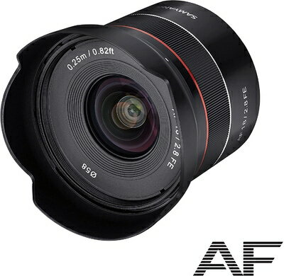【商品名】SAMYANG 単焦点広角レンズ AF 18mm F2.8 FE ソニーαE用 フルサイズ対応 885984（中古品）中古品の特性上、外箱,取り扱い説明書等は基本的には付属いたしません。商品として問題があるものではございません、動...
