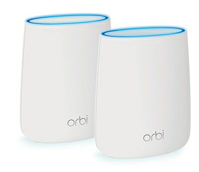 【商品名】【メーカ生産終了品】NETGEAR メッシュWiFi無線LANルーター 2台セット 11ac 速度AC2200 Orbi Micro トライバンド RBK20カバー範囲200?（中古品）中古品の特性上、外箱,取り扱い説明書等は基本...