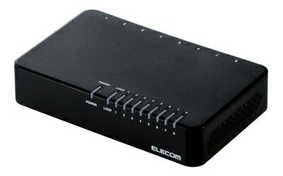 【商品名】エレコム スイッチングハブ 8ポート 10/100Mbps マグネット付き AC電源 EHC-F08PA-JB（中古品）中古品の特性上、外箱,取り扱い説明書等は基本的には付属いたしません。電話機・FAX機などで子機が複数台ある商品...