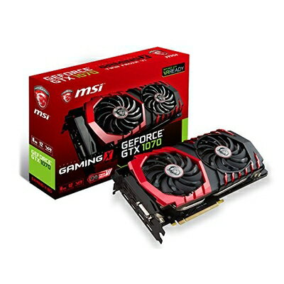 【商品名】MSI オリジナルクーリングシステム TWINFROZR VI 搭載 GeForce GTX 1070グラフィックボード GeForce GTX 1070 GAMING X 8G（中古品）中古品の特性上、外箱,取り扱い説明書等は基...