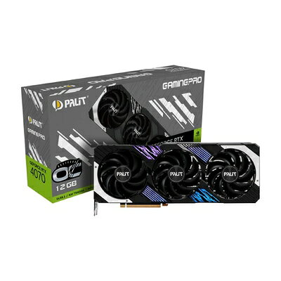 【商品名】Palit(パリット) GeForce RTX4070 GamingPro OC 12GB/NED4070H19K9-1043A/グラフィックボード（中古品）中古品の特性上、外箱,取り扱い説明書等は基本的には付属いたしません。電話...