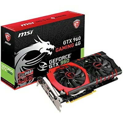 【商品名】MSI GeForce GTX960搭載ビデオカード GTX960 GAMING 4G（中古品）中古品の特性上、外箱,取り扱い説明書等は基本的には付属いたしません。電話機・FAX機などで子機が複数台ある商品につきましては、子機が付...