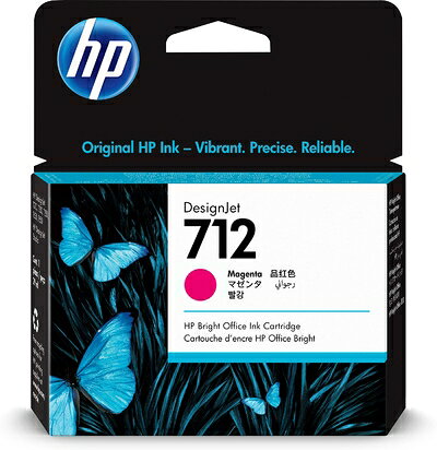 【商品名】HP 712 マゼンタ 29ml 純正インクカートリッジ (3ED68A) DesignJet T650 T630 T230 T210 ＆ Studio Plotter Printer用（中古品）中古品の特性上、外箱,取り扱い説明...