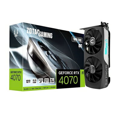 【商品名】ZOTAC GAMING GEFORCE RTX 4070 Twin Edge OC グラフィックスボード ZT-D40700H-10M VD8484（中古品）中古品の特性上、外箱,取り扱い説明書等は基本的には付属いたしません。電...
