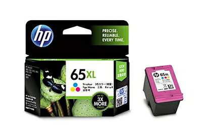 【商品名】HP 65XL 純正 インクカートリッジ カラー 増量 N9K03AA 【国内正規品】（中古品）中古品の特性上、外箱,取り扱い説明書等は基本的には付属いたしません。電話機・FAX機などで子機が複数台ある商品につきましては、子機が付...