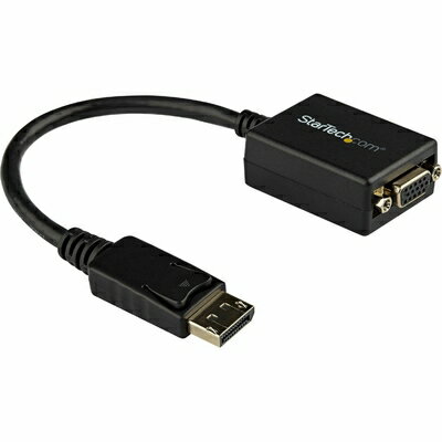 【商品名】StarTech.com DisplayPort - VGA変換アダプタ/1080p/DP&DP++ソース - VGA アクティブコンバータ/抜け防止機構付きディスプレイポートコネクタ DP2VGA2（中古品）中古品の特性上、外箱...
