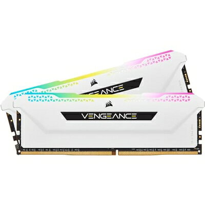 【商品名】Corsair DDR4-3600MHz デスクトップPC用 メモリ VENGANCE RGB PRO SLシリーズ 32GB [16GB×2枚] CMH32GX4M2D3600C18W（中古品）中古品の特性上、外箱,取り扱い説明...