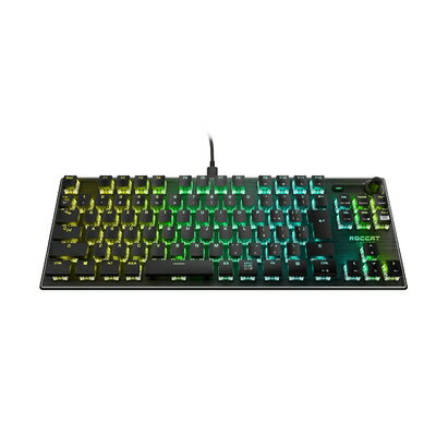 【商品名】ROCCAT メカニカル ゲーミングキーボード USB パソコン対応 Vulcan TKL Pro JP 日本語配列 有線 ブラック/黒 オプティカル リニア テンキーレス RGB ボリュームダイヤル Windows 7以降 【国...