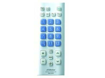 【商品名】JVCケンウッド ビクター テレビ用リモートコントローラー ホワイト RM-A205-W（中古品）中古品の特性上、外箱,取り扱い説明書等は基本的には付属いたしません。商品として問題があるものではございません、動作確認済みとなります...