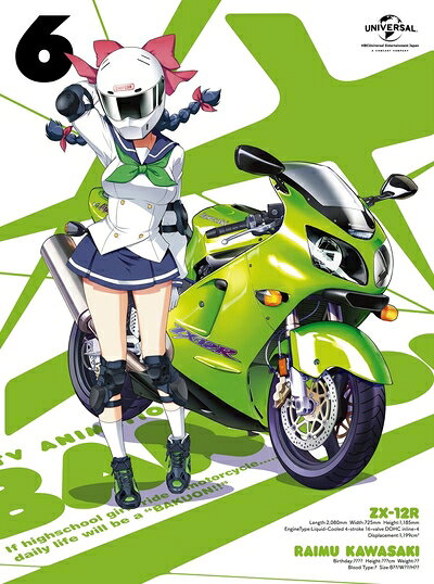 【商品名】ばくおん!! 第6巻(初回限定版)(おりもとみまな描き下ろし透明スリーブケース&インナージャケット仕様) [Blu-ray]（中古品）中古品の特性上【破れ、パッケージの欠け,割れ、レンタル落ち、メモ書き】等がある場合がございます。...