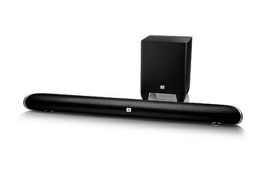 【商品名】JBL CINEMA SB350 2.1chホームシアターシステム Bluetooth対応 ブラック CINEMASB350JN （中古品）中古品の特性上、外箱,取り扱い説明書等は基本的には付属いたしません。商品として問題があるも...