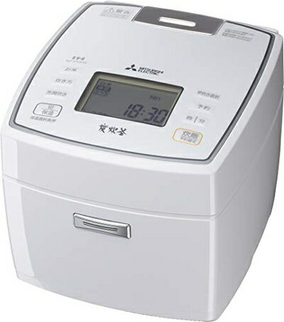 【商品名】三菱電機 IH 炊飯器 5.5合 備長炭 炭炊釜 日本製 可変超音波 ピュアホワイト NJ-VVA10-W（中古品）中古品の特性上、外箱,取り扱い説明書等は基本的には付属いたしません。商品として問題があるものではございません、動作...