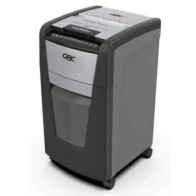 【商品名】GBC シュレッダー 静音 オフィス用 業務用 自動細断A4コピー用紙300枚 連続使用約60分 プラスチックカードも細断可能 ダストボックス容量60L オートフィード時約1100枚収容 マイクロクロスカット オートフィードシュレ...