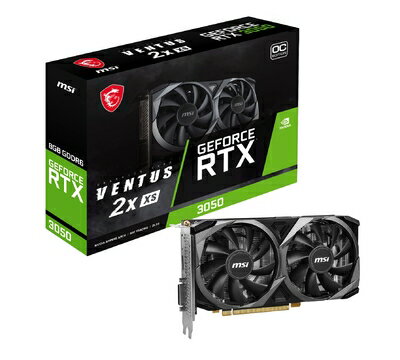 【商品名】MSI GeForce RTX 3050 VENTUS 2X XS 8G OC 2スロット/205mmサイズ 省スペース グラフィックスカード GeForce RTX 3050 VENTUS 2X XS 8G OC VD8472（...