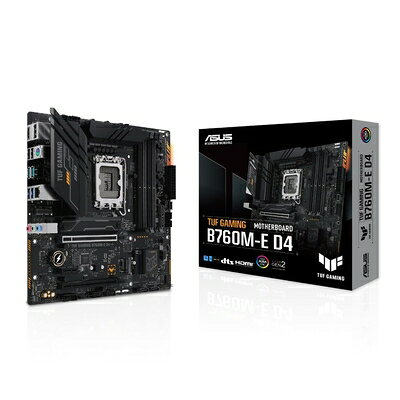【商品名】ASUS TUF GAMING B760M-E D4 intel 第14・13・12世代 CPU対応 LGA1700 B760 搭載 DDR4 mATX マザーボード/品（中古品）中古品の特性上、外箱,取り扱い説明書等は基本的には...