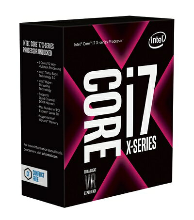 【商品名】Intel CPU Core i7-7800X 3.5GHz 8.25Mキャッシュ 6コア/12スレッド LGA2066 BX80673I77800X 【BOX】【日本正規流通品】（中古品）中古品の特性上、外箱,取り扱い説明書等は...