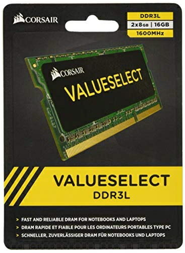 【商品名】CORSAIR DDR3 SO-DIMM メモリモジュール Value Select Series 8GB×2枚キット CMSO16GX3M2C1600C11（中古品）中古品の特性上、外箱,取り扱い説明書等は基本的には付属いたしま...