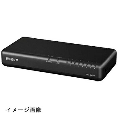 【商品名】バッファロー BUFFALO Giga対応 プラスチック筐体 電源内蔵 8ポート LSW6-GT-8NP/BK ブラック スイッチングハブ マグネット 壁掛け設置対応（未使用品）未使用品となります。とても綺麗な状態となっております...