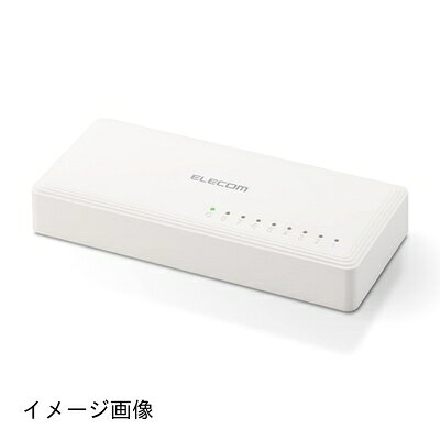 【商品名】エレコム スイッチングハブ 8ポート ギガビット プラスチック筐体 コンパクト 軽量 [ACアダプター付属/壁掛け設置対応/静音ファンレス/省電力/EU RoHS指令準拠] ホワイト EHC-G08PA3-W（未使用品）未使用品と...