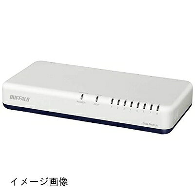 【商品名】バッファロー BUFFALO Giga対応 プラスチック筐体 電源内蔵 8ポート LSW6-GT-8NP/WH ホワイト スイッチングハブ マグネット 壁掛け設置対応（未使用品）未使用品となります。とても綺麗な状態となっております...